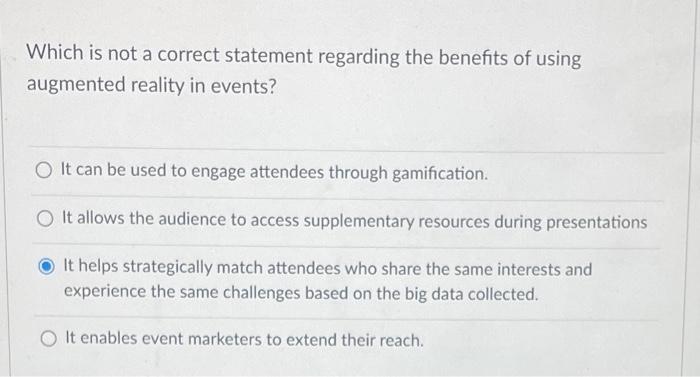 Which is not a correct statement regarding the | Chegg.com