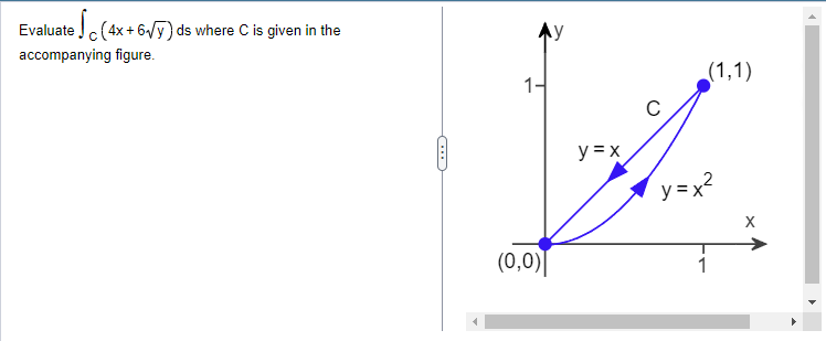 Solved Evaluate ∫C﻿(4x+6y2)ds ﻿where C ﻿is given in | Chegg.com