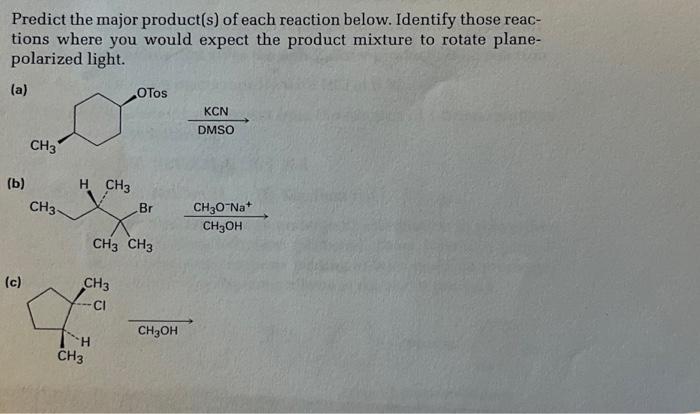 Solved Predict the major product(s) of each reaction below. | Chegg.com