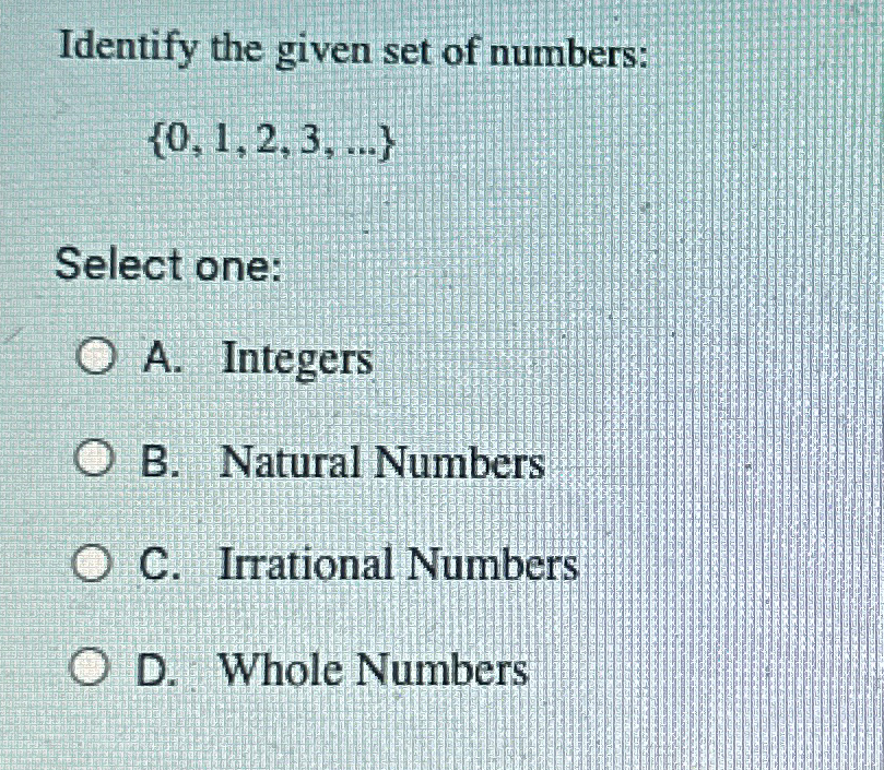 Solved Identify the given set of | Chegg.com