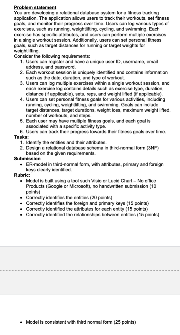 Solved Problem statementYou are developing a relational | Chegg.com