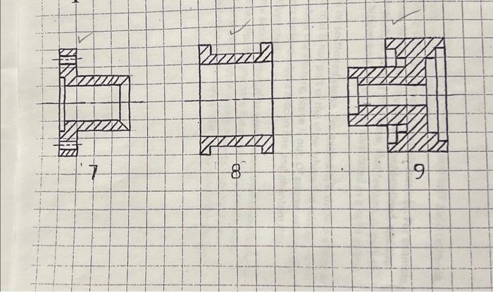 Solved Draw the following in 3d and front views. dimensions | Chegg.com
