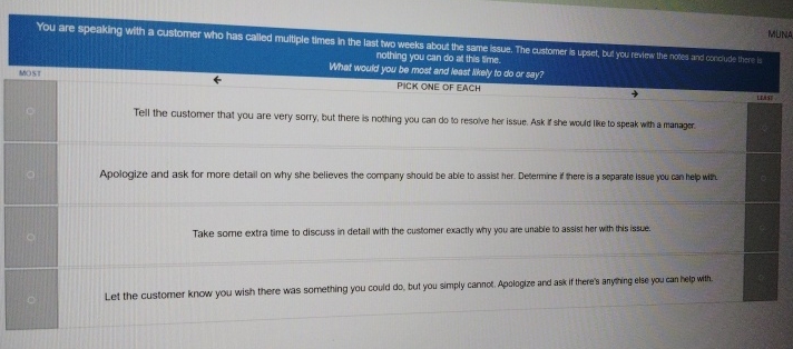 Solved You are speaking with a customer who has called | Chegg.com