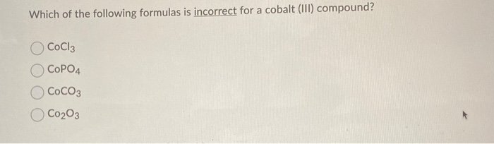 Solved Which of the following formulas is incorrect for a | Chegg.com