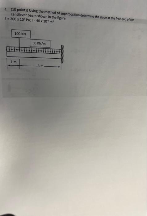 Solved 4. ( 10 points) Using the method of superposition | Chegg.com