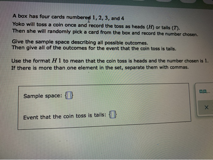 Solved A box has four cards numbered 1, 2, 3, and 4 Yoko | Chegg.com