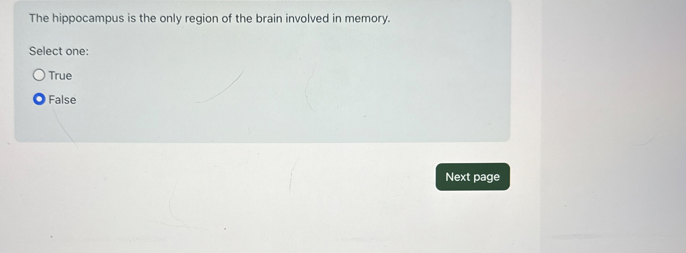 The hippocampus is the only region of the brain | Chegg.com