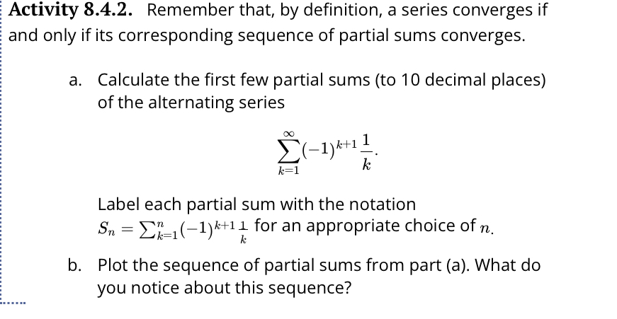 Solved Activity 8.4.2. ﻿Remember that, by definition, a | Chegg.com