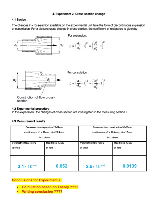 4. Experiment 2: Cross-section change 4.1 Basics The | Chegg.com