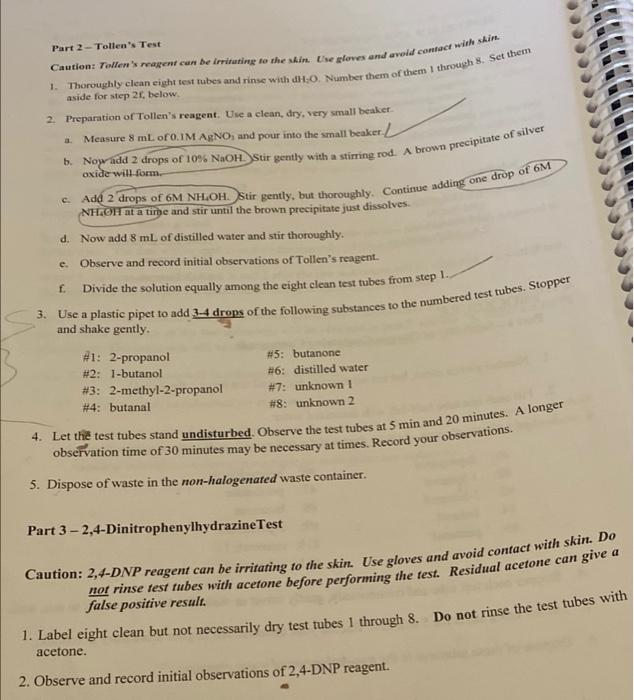 1. What is the positive control in part 2 and why? 2. | Chegg.com