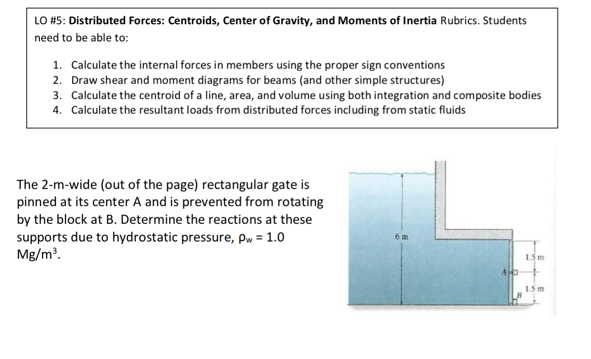 Solved LO #5: Distributed Forces: Centroids, Center of | Chegg.com