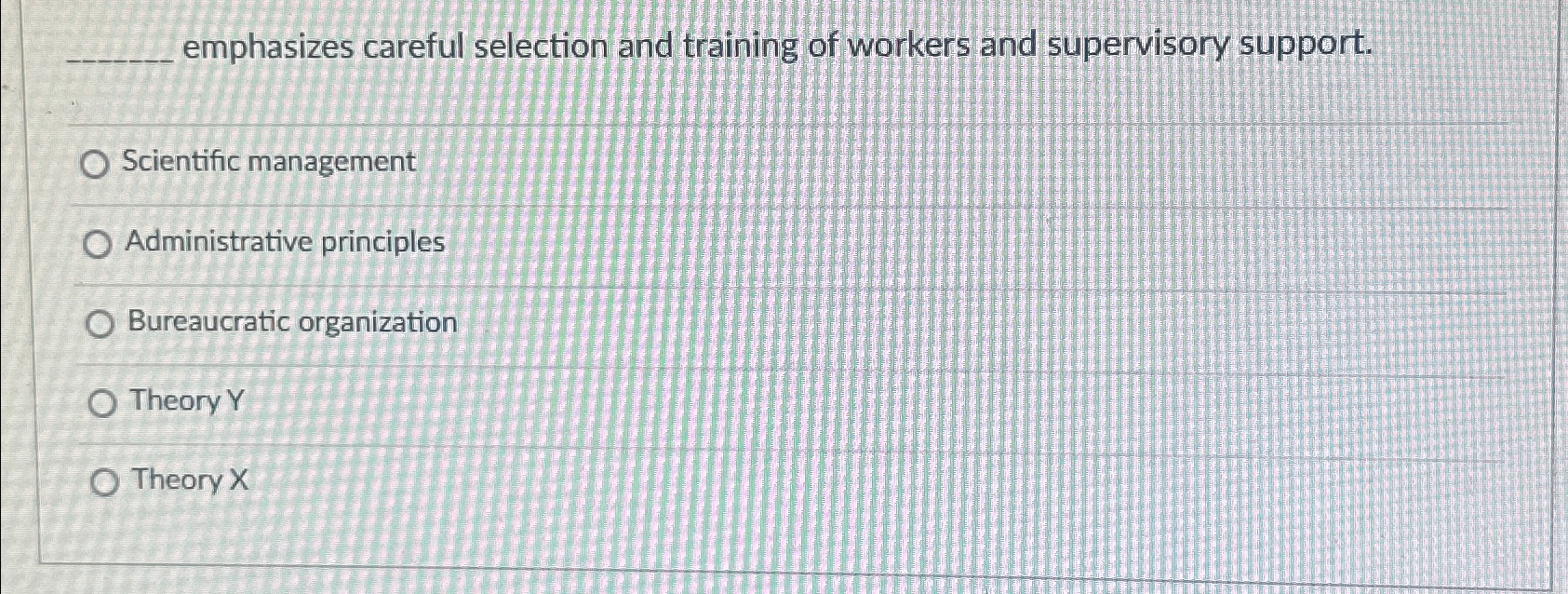Solved emphasizes careful selection and training of workers | Chegg.com