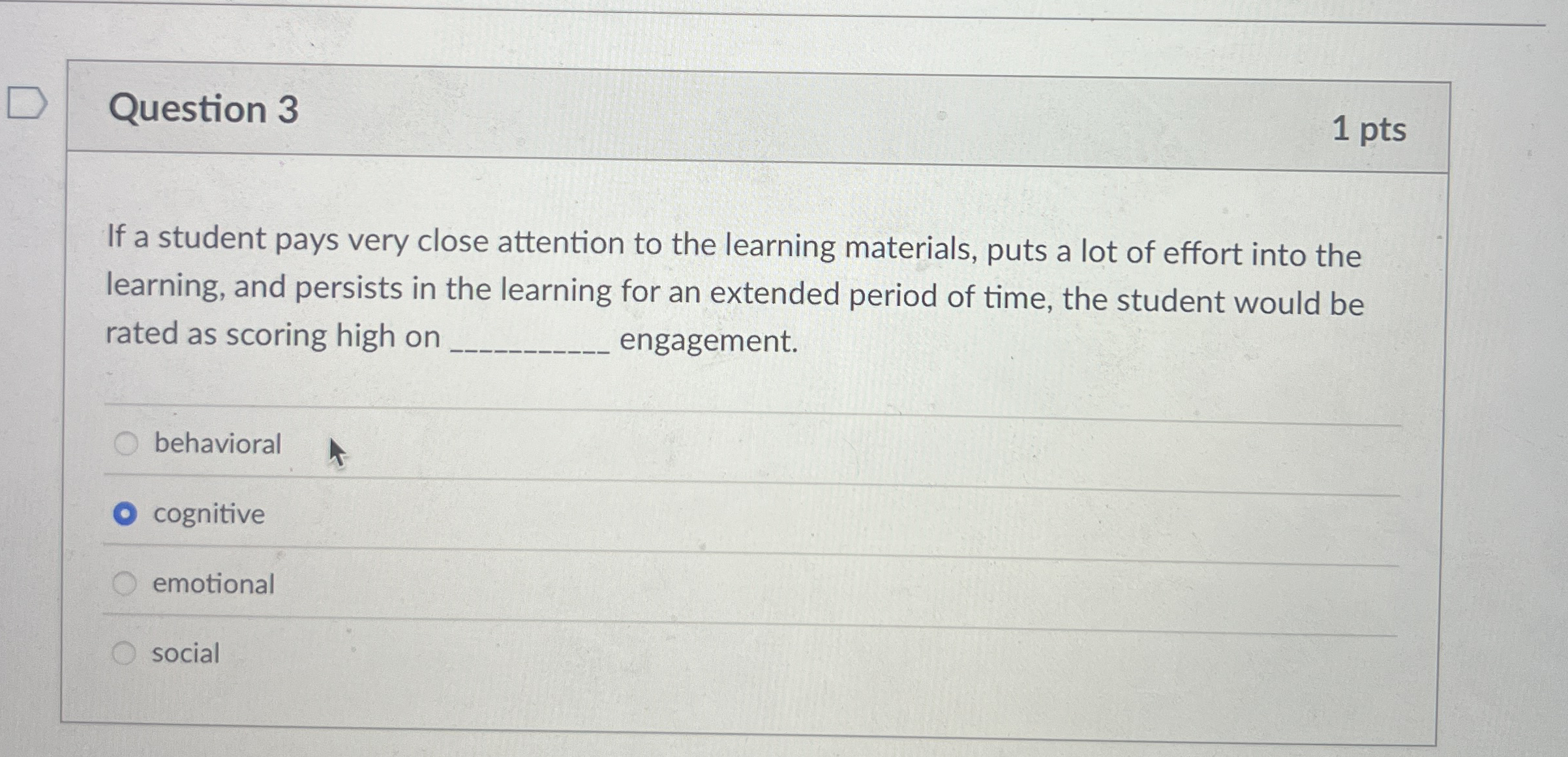 Solved Question 31 ﻿ptsIf a student pays very close | Chegg.com