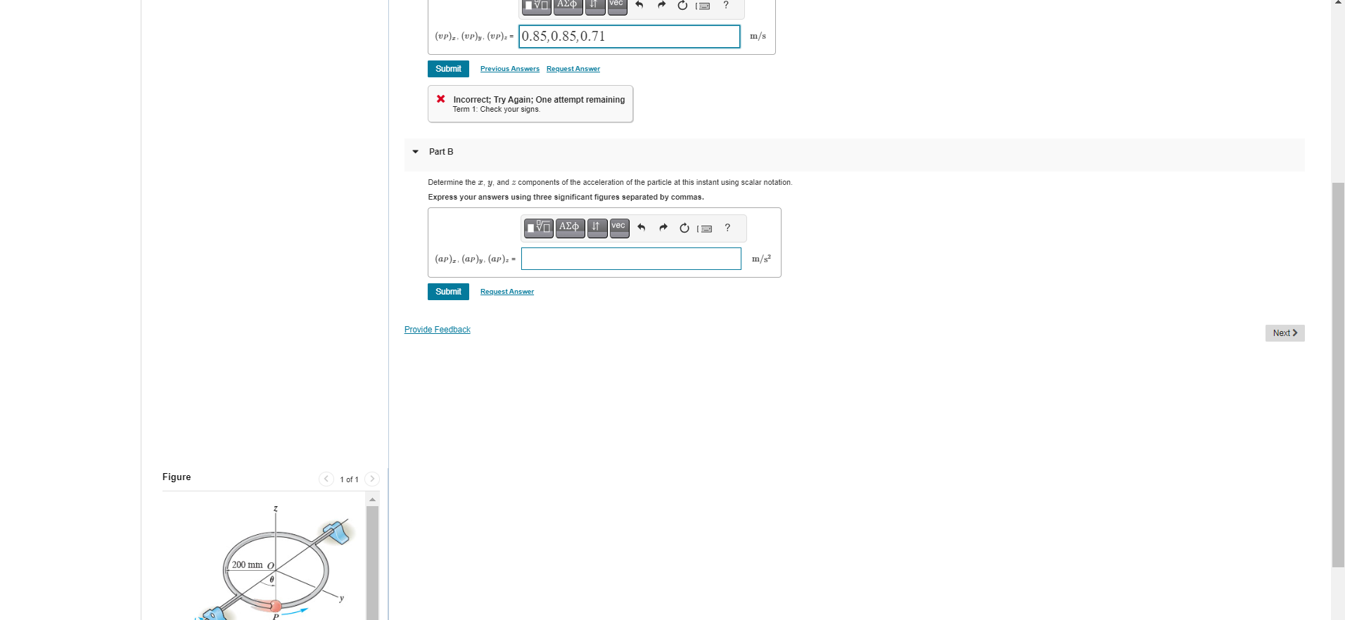 Solved The particle P ﻿slides around the circular hoop with | Chegg.com