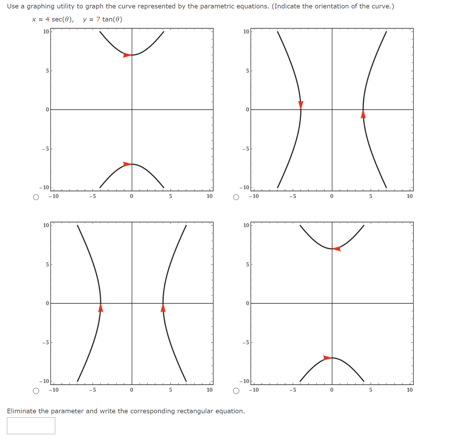 Solved Use a graphing utility to graph the curve represented | Chegg.com
