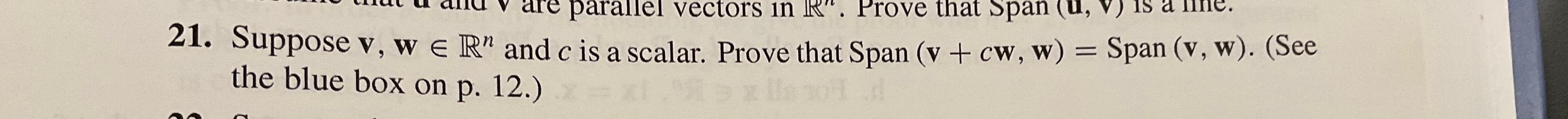 Solved Suppose v,winRn ﻿and c ﻿is a scalar. Prove that | Chegg.com