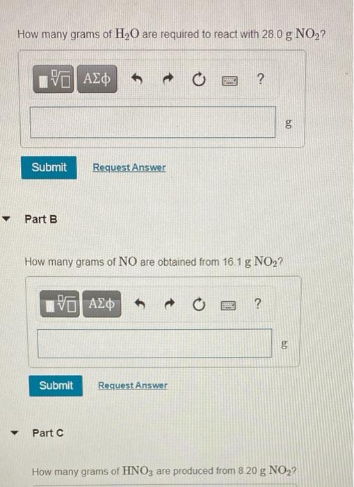 Solved How many grams of H2O are required to react with 28.0 | Chegg.com