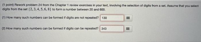 Solved (1 point) Rework problem 24 from the Chapter 1 review | Chegg.com