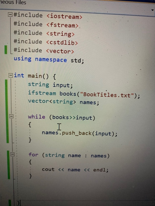 Solved C++im just trying to read in 28 book titles using | Chegg.com