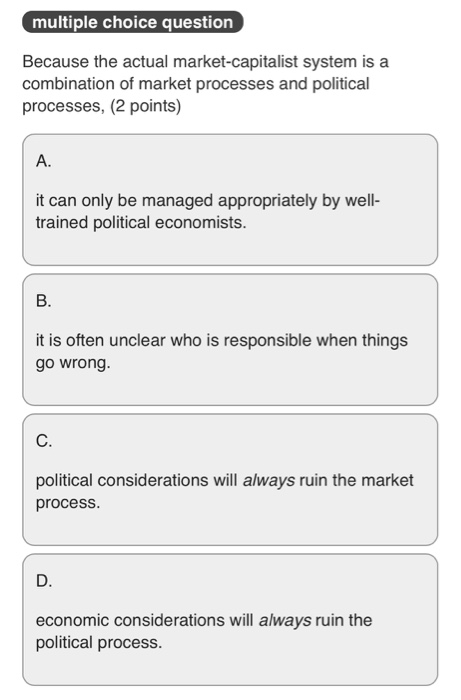 Solved multiple choice question Because the actual | Chegg.com