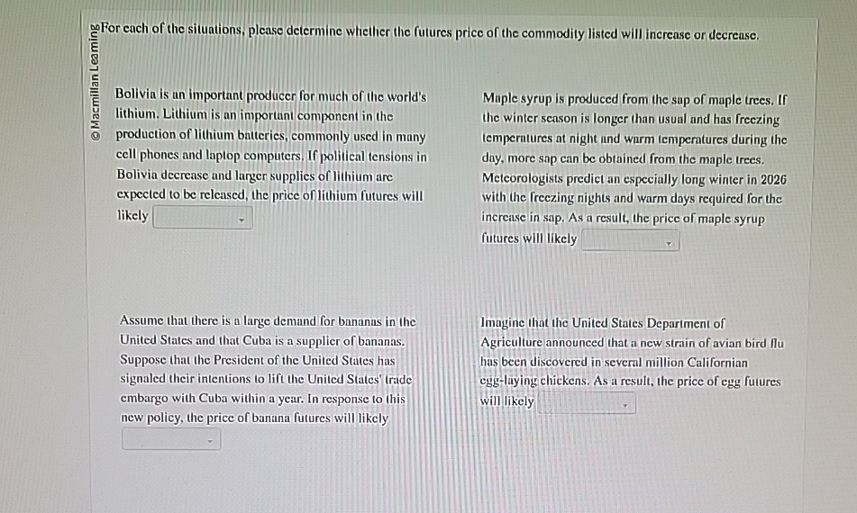 Solved E0 ﻿For each of the siluations, please determine | Chegg.com