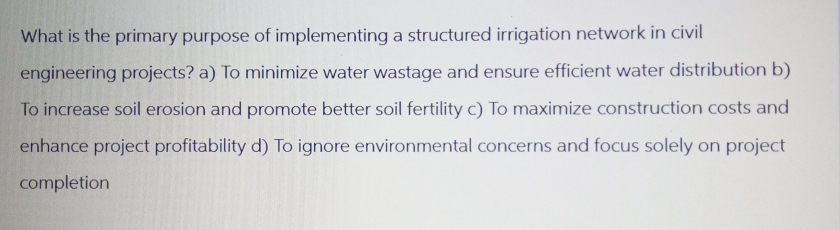 Solved What is the primary purpose of implementing a | Chegg.com