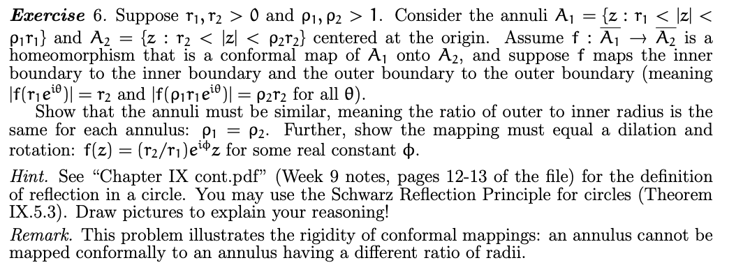 Solved Exercise 6. ﻿Suppose r1,r2>0 ﻿and ρ1,ρ2>1. ﻿Consider | Chegg.com