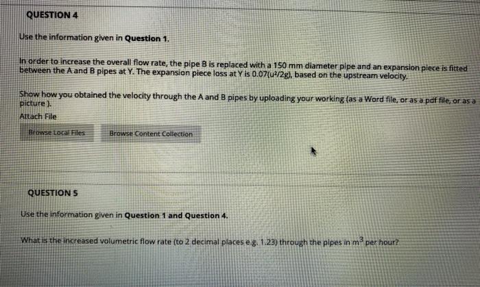 Solved Two pipes (A & B) are connected in series between two | Chegg.com