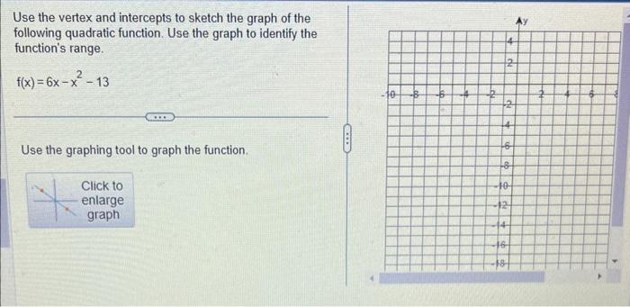 Use the vertex and intercepts to sketch the graph of | Chegg.com