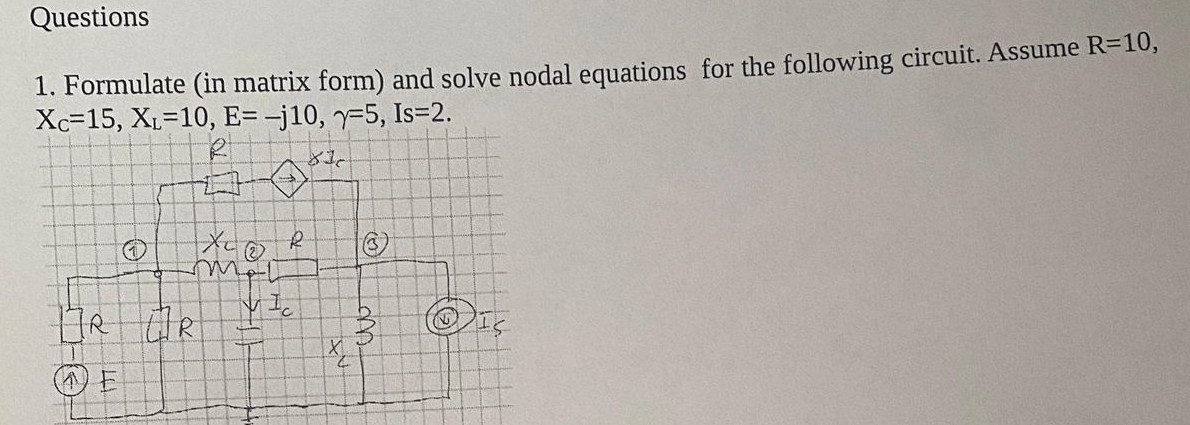 QuestionsFormulate (in matrix form) ﻿and solve nodal | Chegg.com