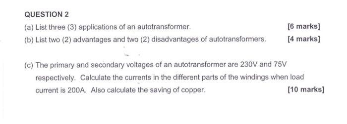 Solved QUESTION 2 (a) List three (3) applications of an | Chegg.com