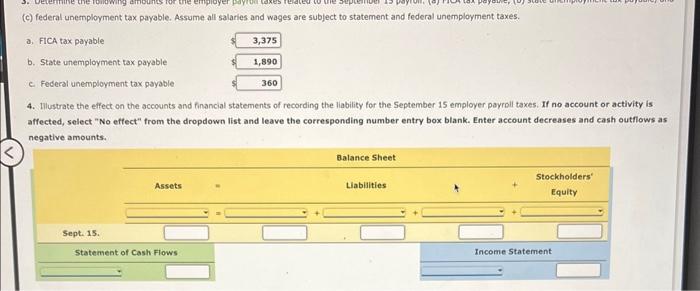 Solved Recording Payroll and Payroll Taxes The following | Chegg.com