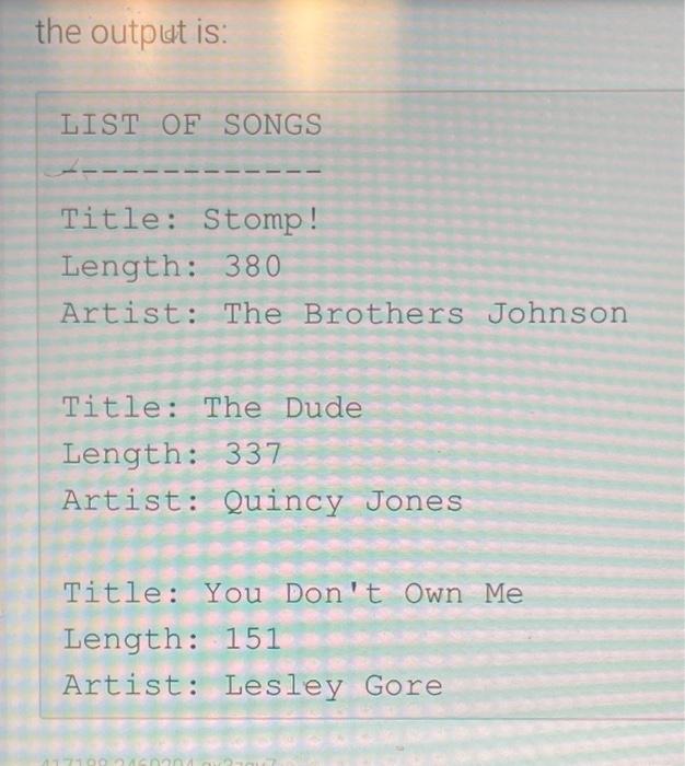 Solved Given Main0 Complete The Songnode Class To Include 