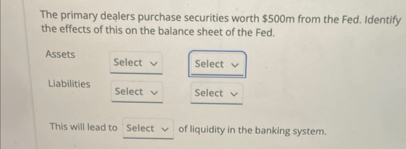 Solved The primary dealers purchase securities worth $500m | Chegg.com
