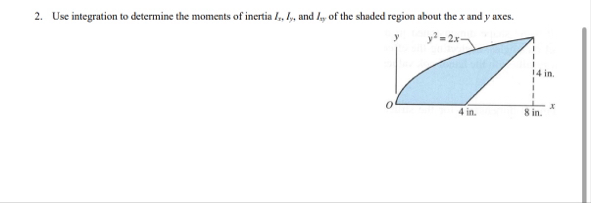 Solved Use integration to determine the moments of inertia | Chegg.com