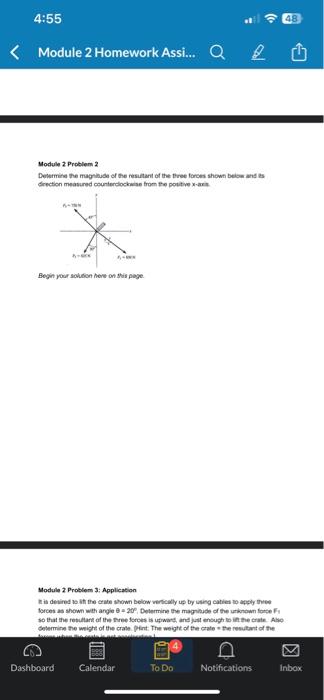Solved Module 2 Problem 2 Determine the magniaje of the | Chegg.com