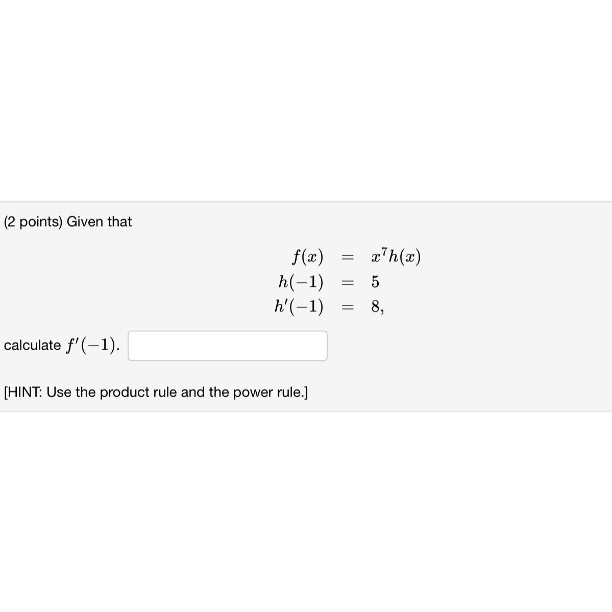 Solved (2 points) Given | Chegg.com Solved (2 points) Given | Chegg.com