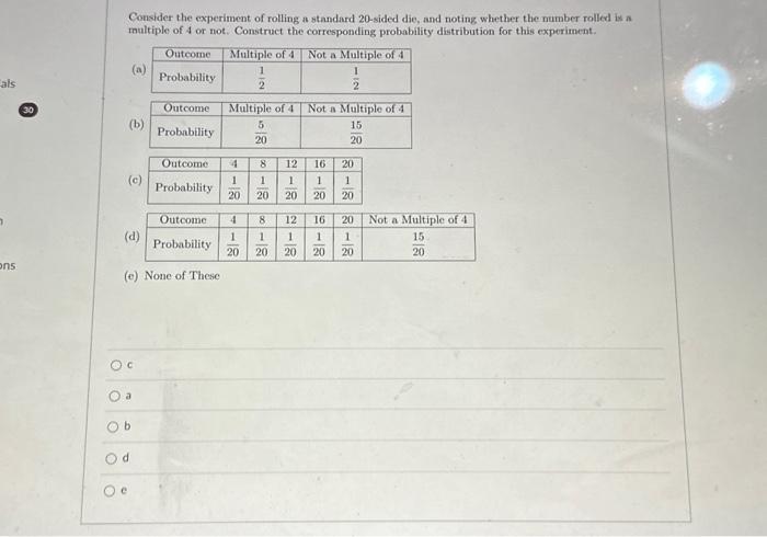 Solved Consider the experiment of rolling a standard | Chegg.com