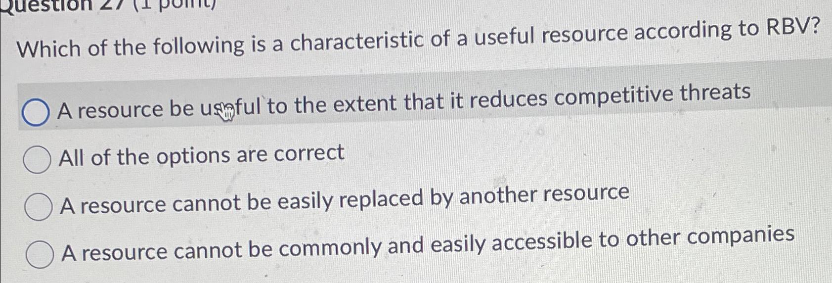 Solved Which of the following is a characteristic of a | Chegg.com