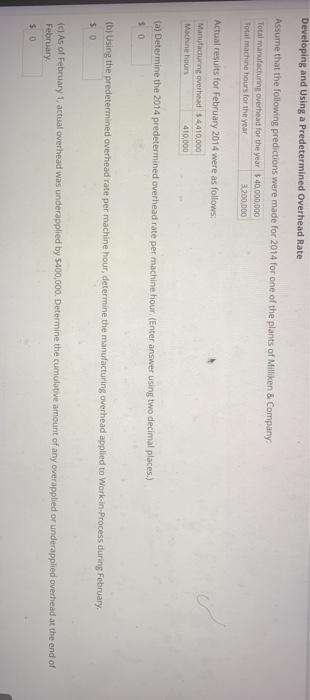 Solved Developing and using a Predetermined Overhead Rate | Chegg.com