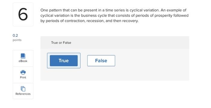 Solved One pattern that can be present in a time series is | Chegg.com