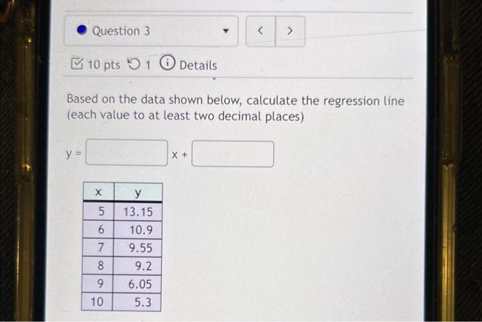 Solved Based on the data shown below, calculate the | Chegg.com