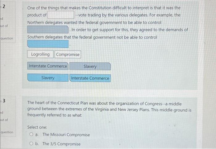 One of the things that makes the Constitution | Chegg.com