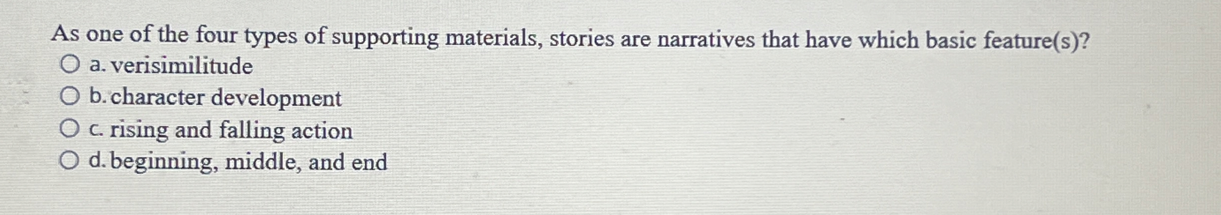 Solved As one of the four types of supporting materials, | Chegg.com