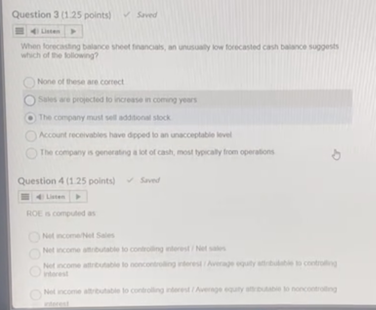 Solved Question 3 (1.25 ﻿points)Saved When forecasting | Chegg.com