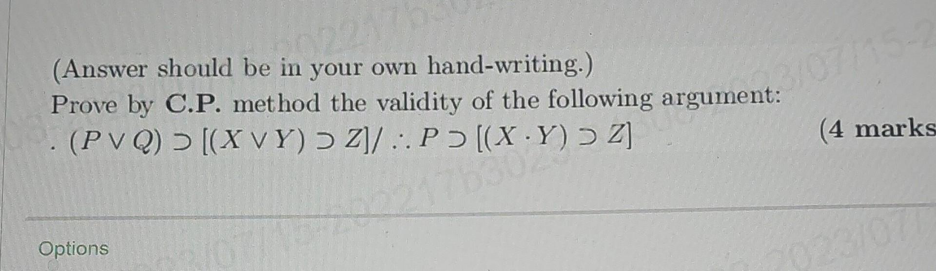 (Answer should be in your own hand-writing.) Prove by | Chegg.com