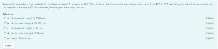 Solved An open (to atmosphere), rigid-walled cylindrical | Chegg.com