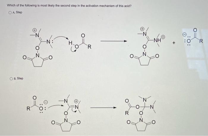 Solved Consider the activation of the carboxylic acid with | Chegg.com