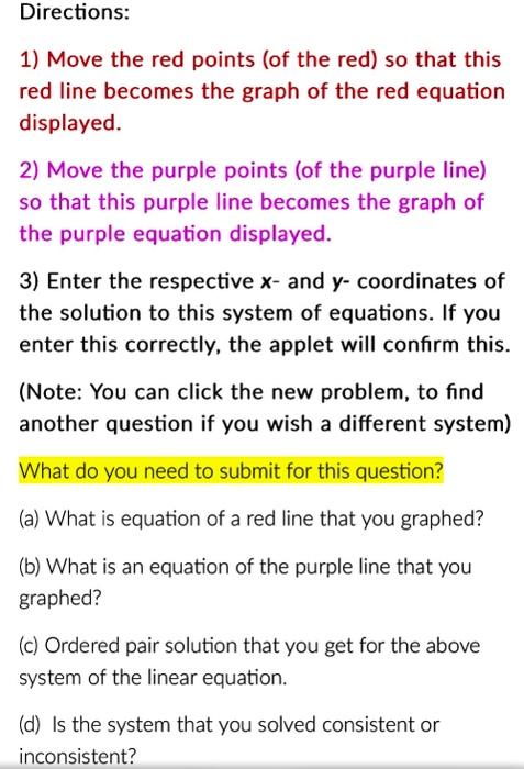 Solved Directions: 1) Move the red points (of the red) so | Chegg.com