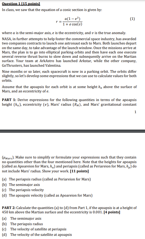 Solved Question-1[15 ﻿points]In class, we saw that the | Chegg.com